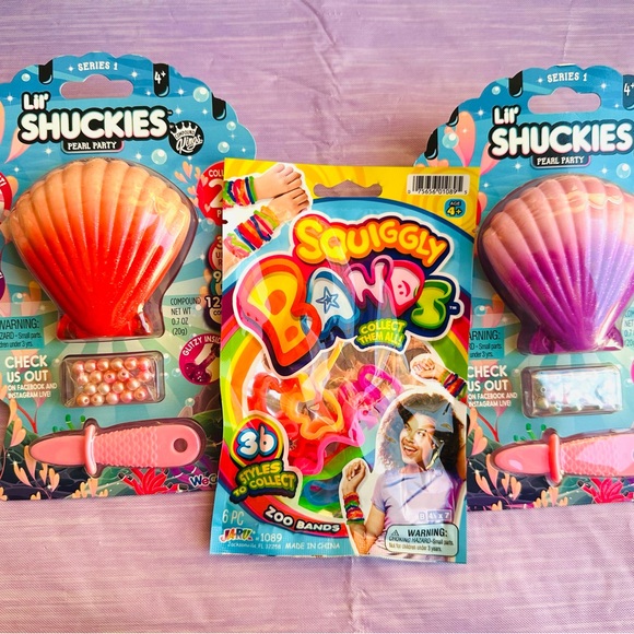 Accessories | 2 Lil Shuckies Pearl Party And 1 Squiggly Bands Set ...
